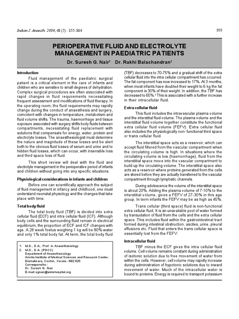 Fluid Management | PDF