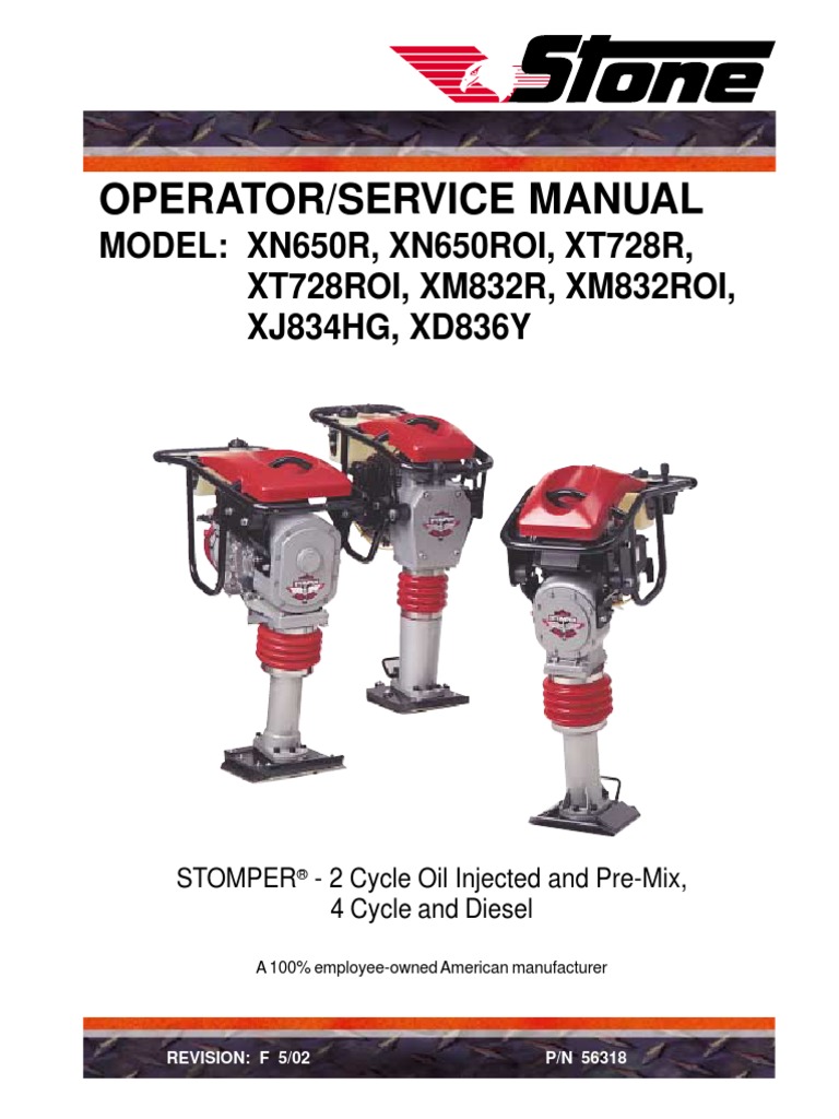 Stone Stomper Compactor Manual | PDF | Diesel Engine | Throttle