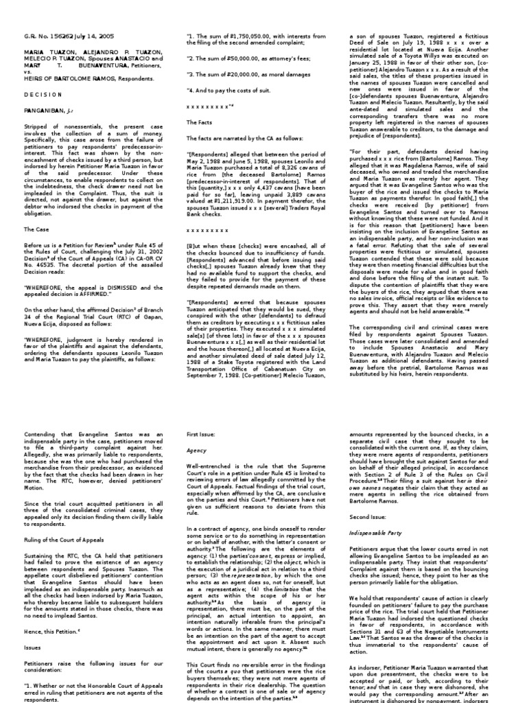 Agency Cases | PDF | Assignment (Law) | Lawsuit