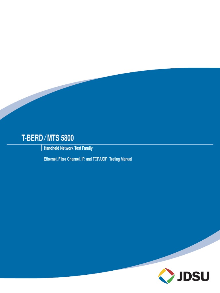 MTS-5800 User Manual Ethernet Testing en | PDF | Network Architecture ...