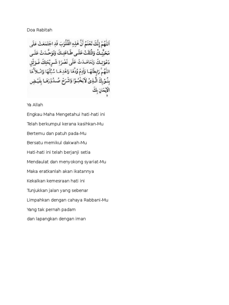 Doa Rabitah | PDF