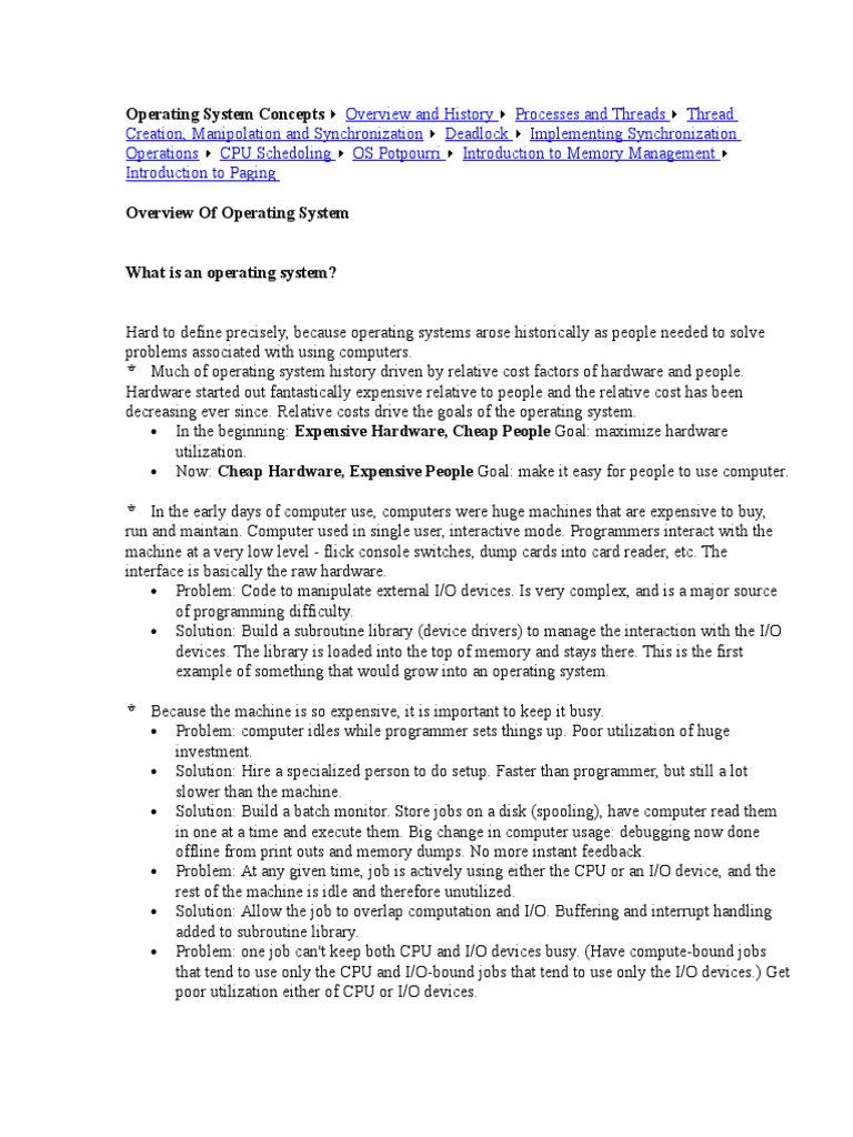 Operating System Concepts | PDF | Process (Computing) | Operating System