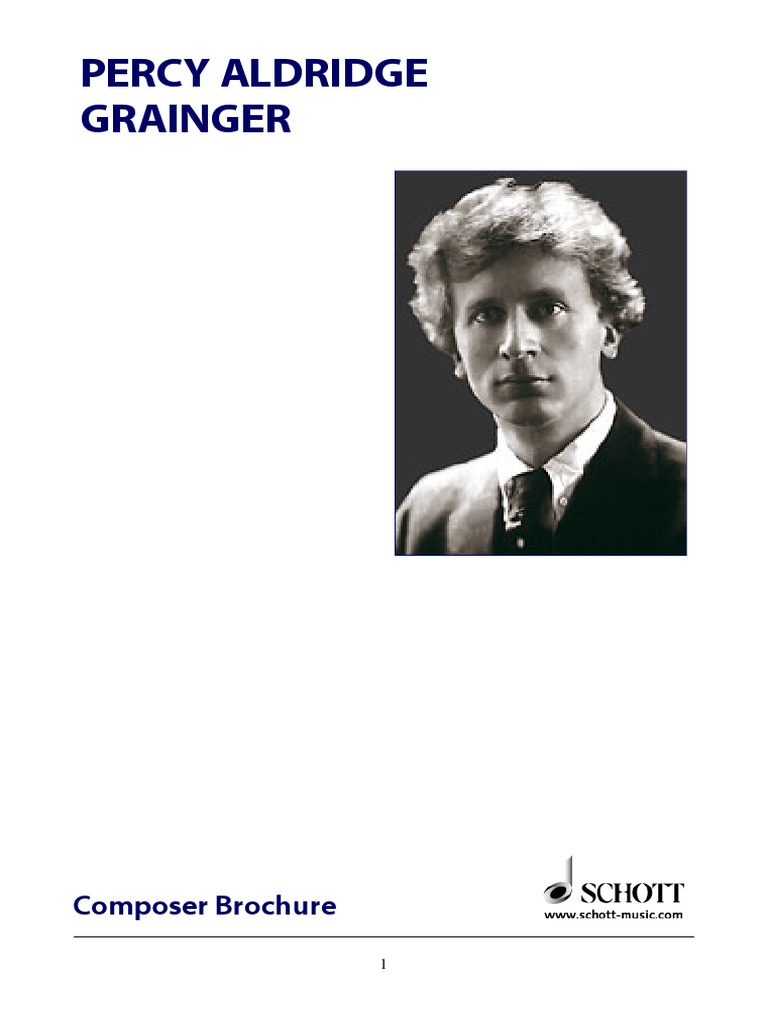 Percy Aldridge Grainger Composer | PDF | Saxophone | Hornbostel Sachs