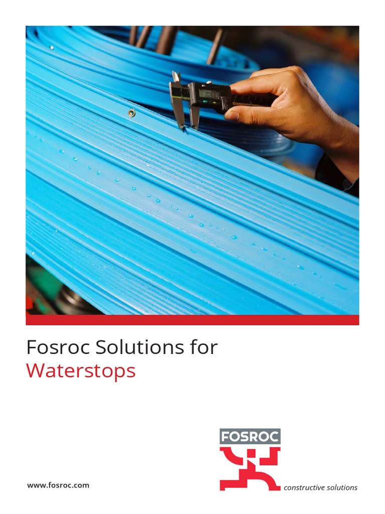 Fosroc Solutions for Waterstops Brochure | Concrete | Basement