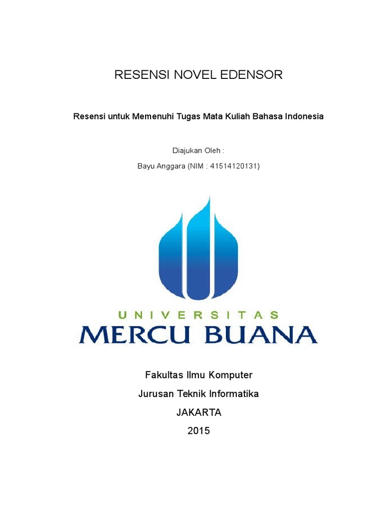 Resensi Novel Edensor | PDF | Fiksi Umum