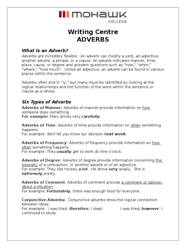 Adverbs of English Grammar | PDF | Adverb | English Grammar