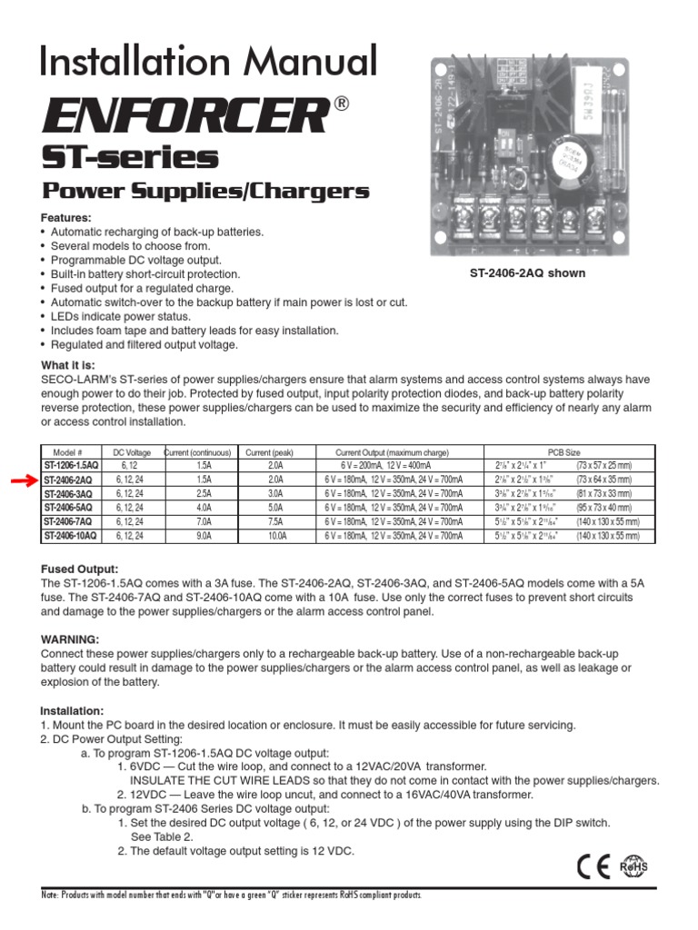 ST 2406 (PC 2a) | PDF | Power Supply | Battery Charger