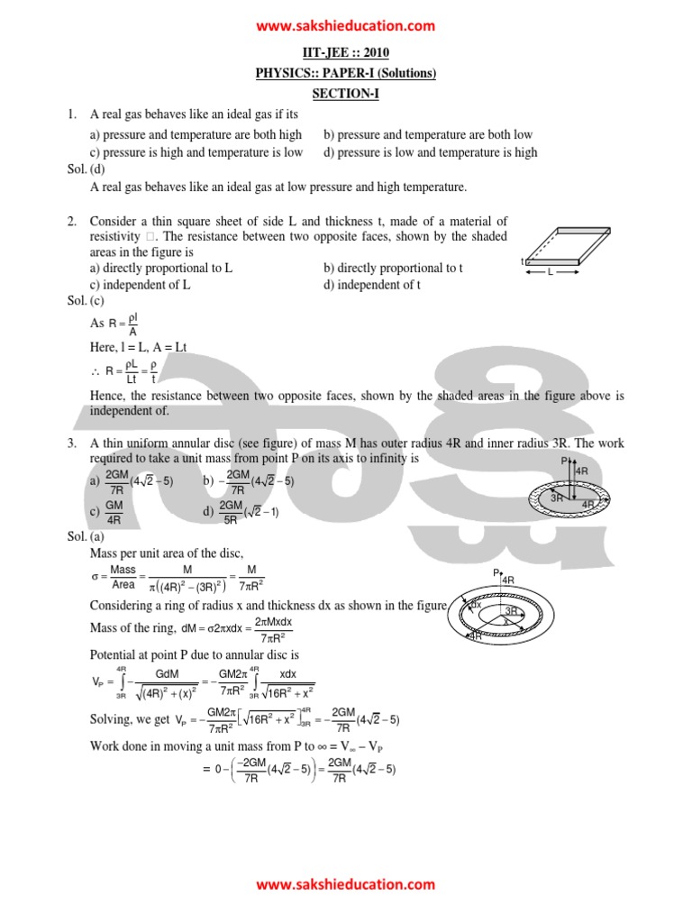 IIT JEE Physics Questions | PDF | Collision | Superconductivity