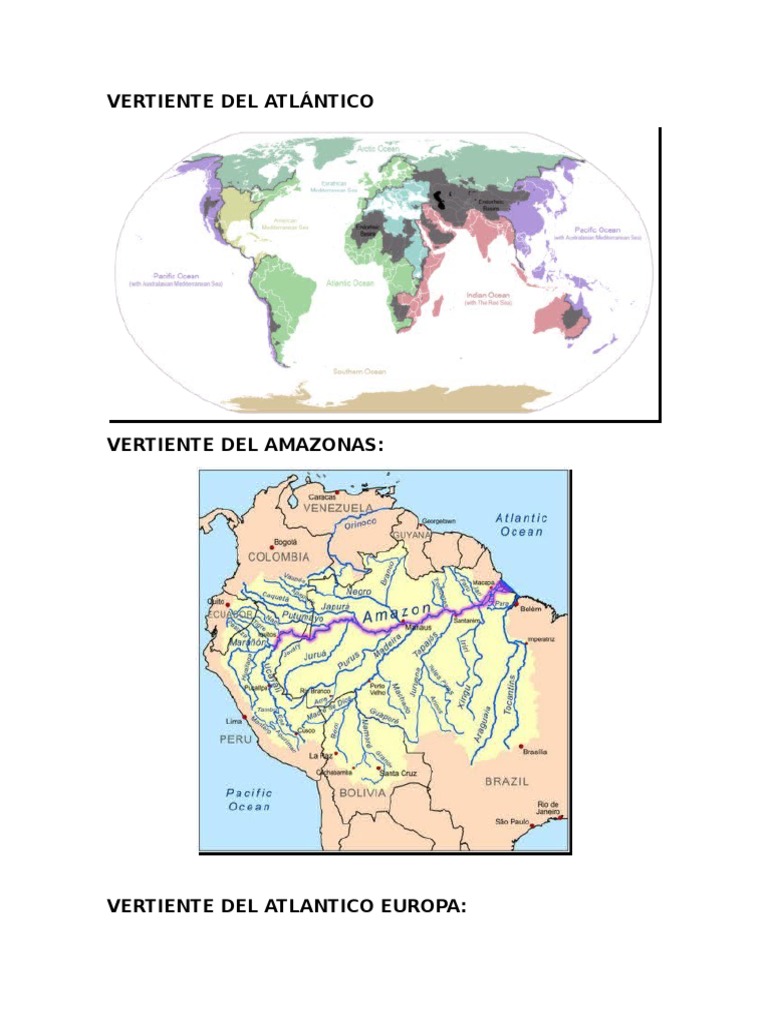 Ríos de la Vertiente del Atlántico | PDF | río Amazonas | Andes