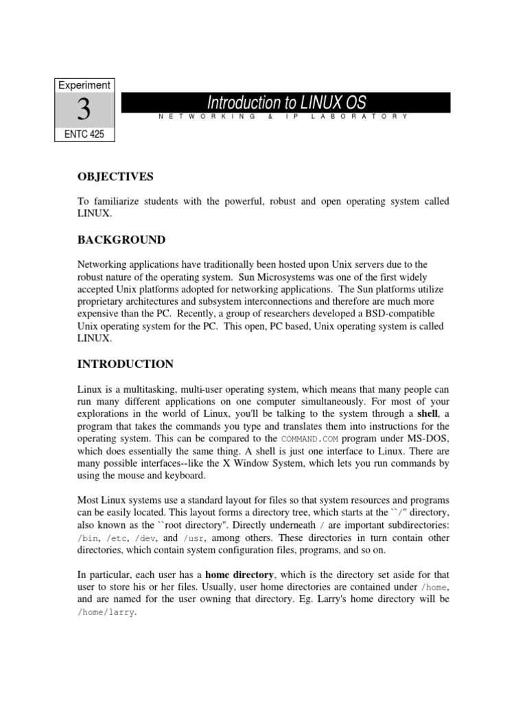 Introduction To LINUX OS: Objectives | PDF | Domain Name System | Network Switch