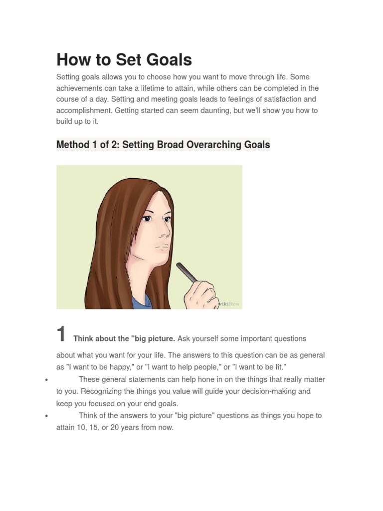 How To Set Goals | PDF | Goal | Weight Loss