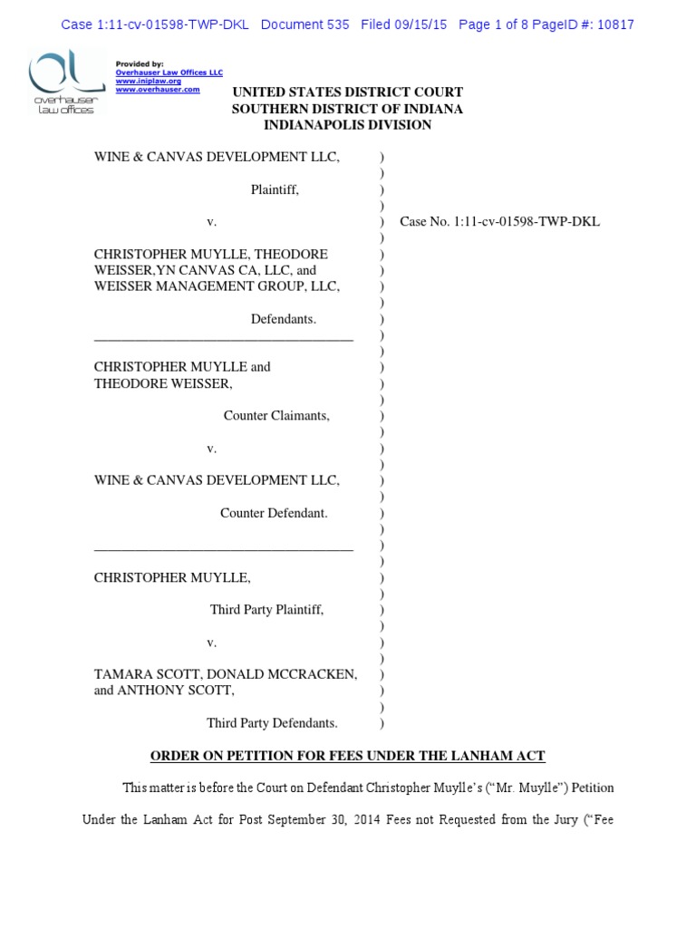 United States District Court Southern District of Indiana Indianapolis ...