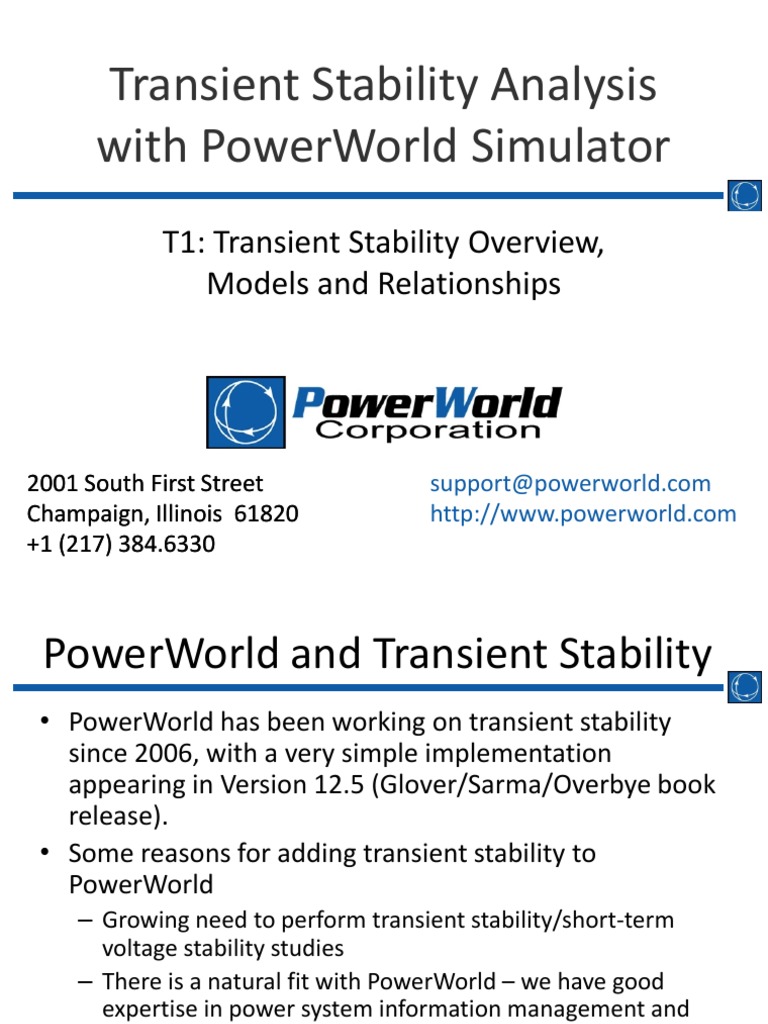 Transient Stability Analysis With PowerWorld Simulator | PDF | Steady State | Electric Generator