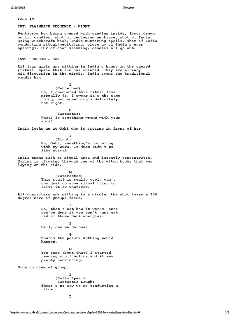 W.I.T.C.H Script | PDF | Witchcraft | Magic (Paranormal)