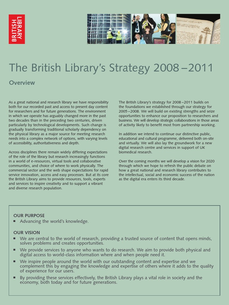The British Library's Strategy 2008 - 2011: Our Purpose | Download Free ...
