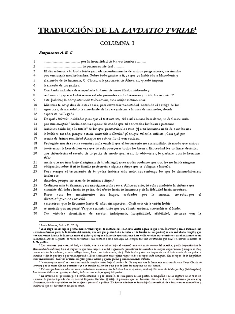 Defensa y Valentía de Turia en Roma Antiga | PDF | Augusto | Julio César