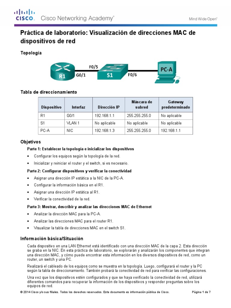 5.1.3.6 Lab - Viewing Network Device MAC Addresses | PDF | Controlador de interfaz de red ...