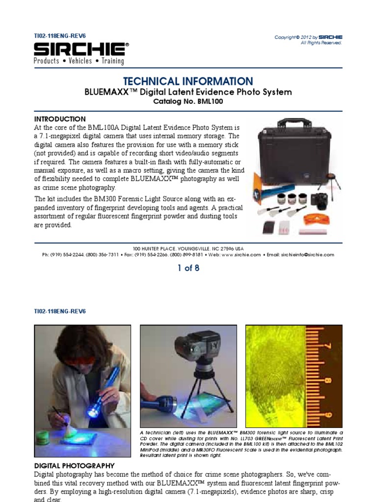 Manual de Sirchie | PDF | Camera | Exposure (Photography)