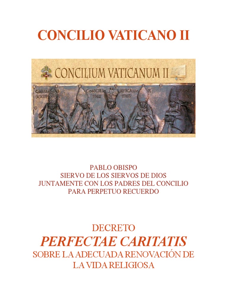 Perfectae Caritatis | Descargar gratis PDF | Cristo (título) | Iglesia Católica