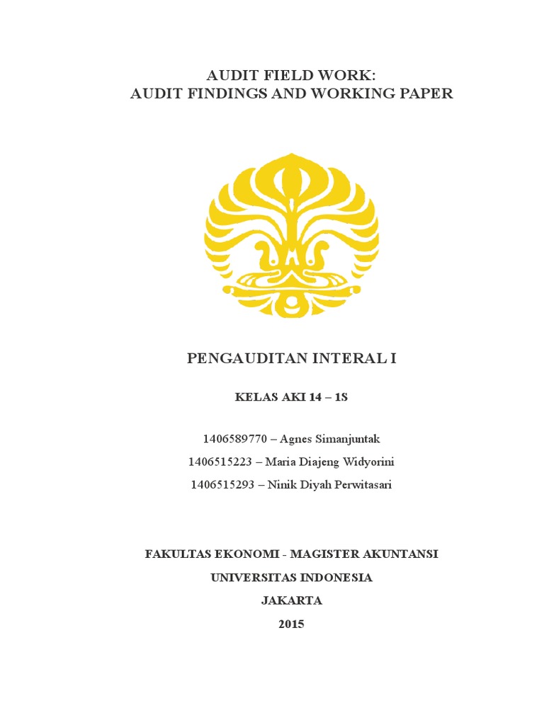 Tugas Audit Field Work - Kel 1 - Pert 6&7 | PDF