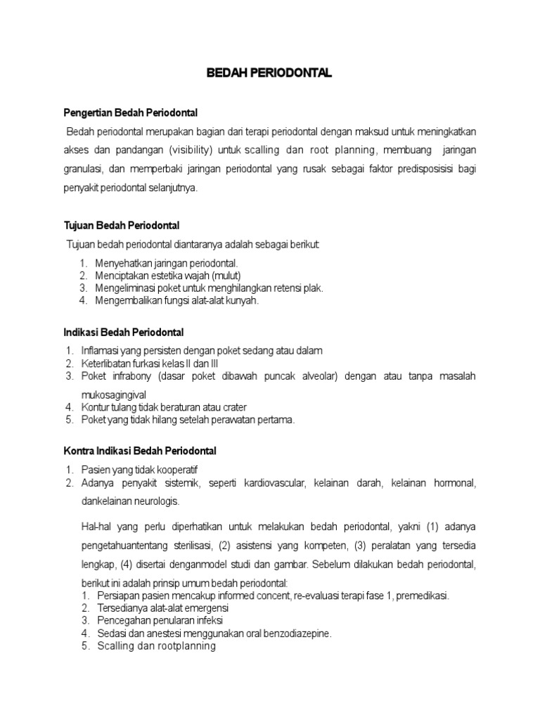 Bedah Periodontal | PDF | Kesehatan Holistik | Teknologi & Rekayasa