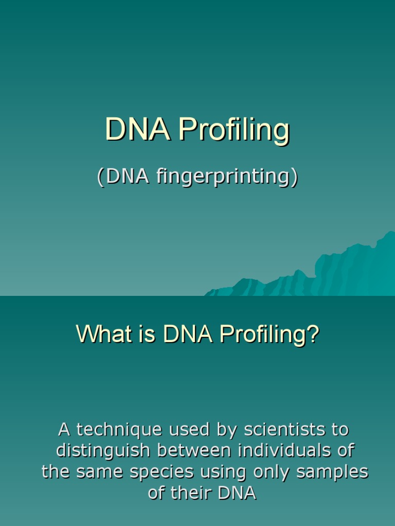 DNA Profiling: Techniques and Applications | PDF | Dna Profiling ...