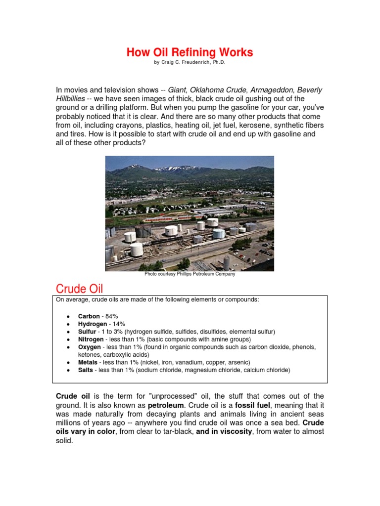 How Oil Refining Works | PDF | Oil Refinery | Cracking (Chemistry)