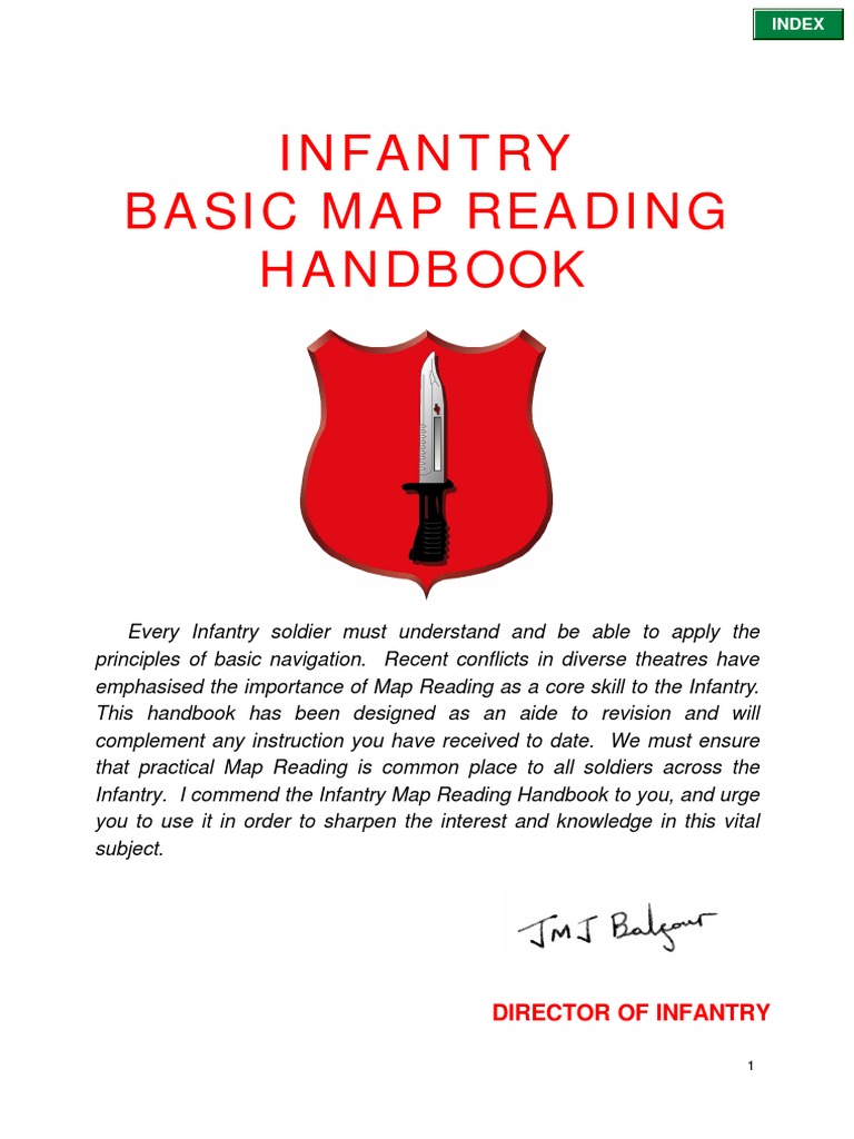 Infantry Map Reading Handbook | PDF | Compass | Contour Line