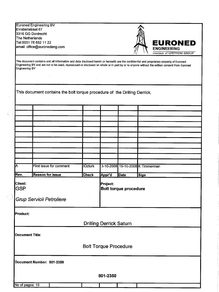 801-2350 Bolt Torque Procedure