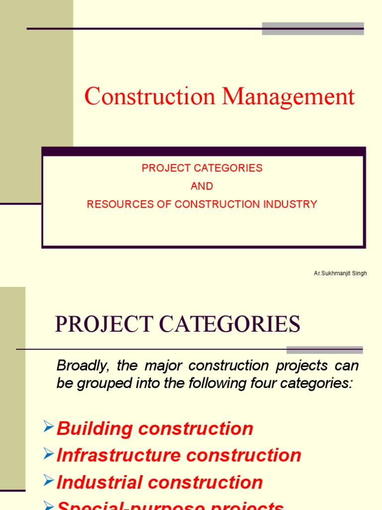 L4 Project Categories & Resources | PDF | Infrastructure | Industries