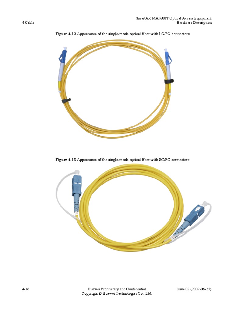 Figure 4-12 Appearance of The Single-Mode Optical Fiber With LC/PC ...