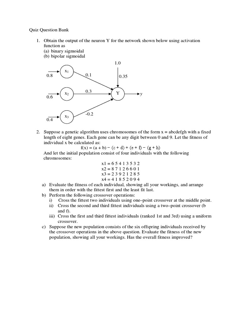 Quiz Question Bank - 4 | PDF | Algorithms | Cognitive Science