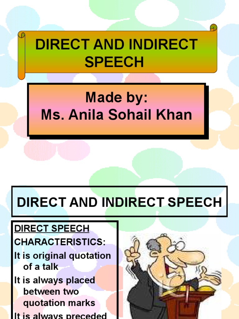 Direct and Indirect Speech Guide | PDF | Perfect (Grammar) | Verb