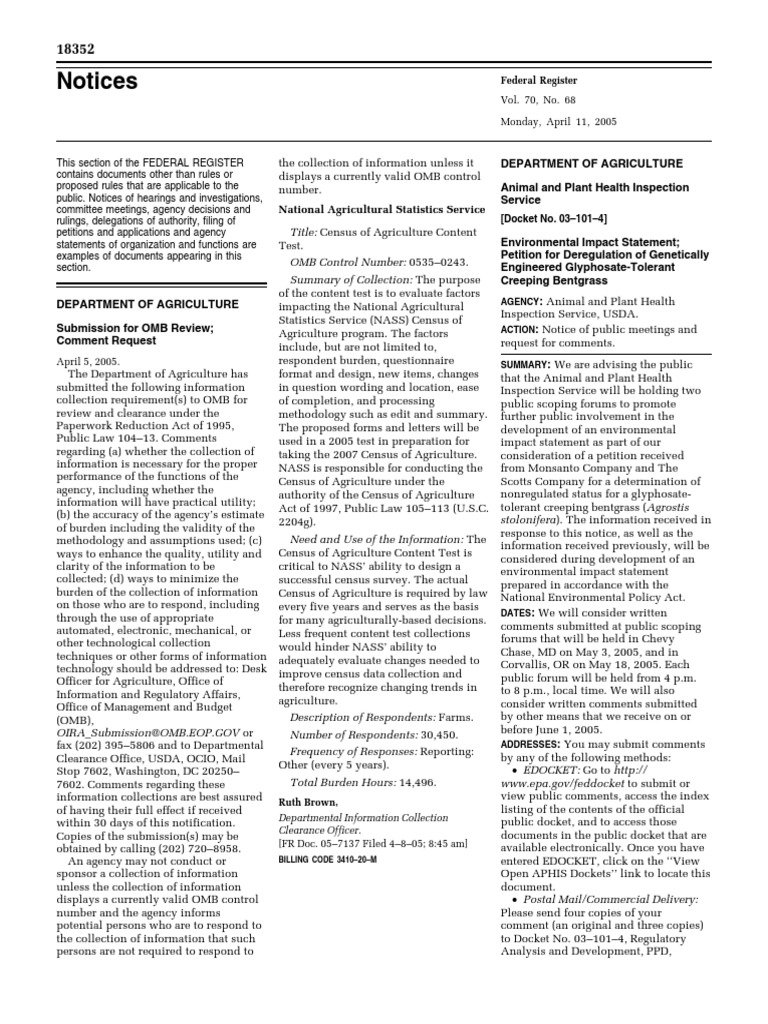 Notices: Federal Register | PDF | Federal Register | Office Of ...