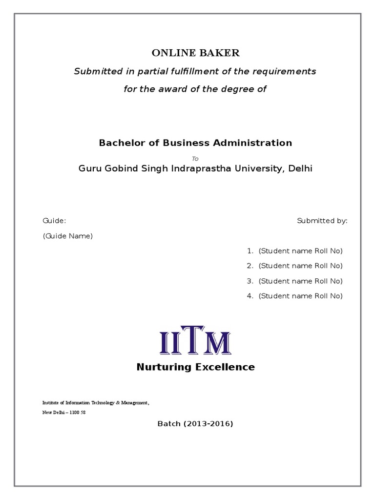 Online Bakery | PDF | Baking | Feasibility Study