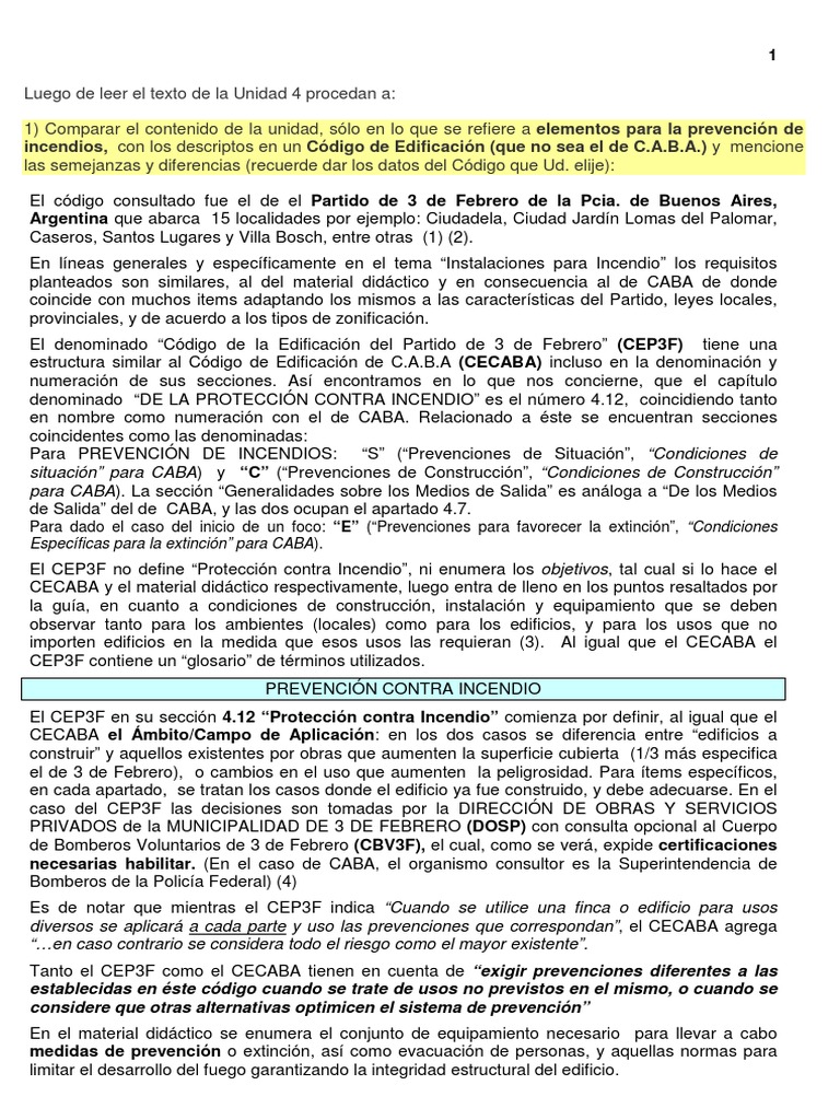 Comparativa de Prevención de Incendios en Códigos de Edificación | PDF | Buenos Aires | Depreciación