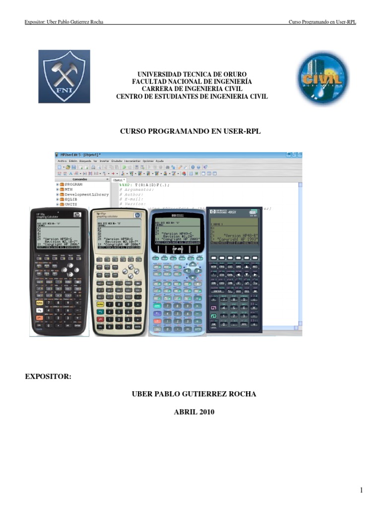 Programación en User RPL Por Uber Gutierrez Rocha | PDF | Programa de computadora | Programación