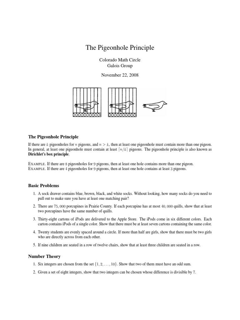 Pigeonhole Principle | Discrete Mathematics | Mathematical Objects