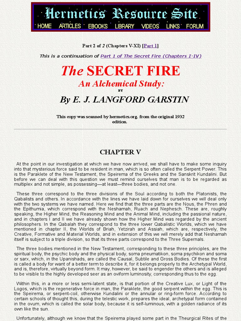 The Secret Fire - Part 2 of 2 - by Garstin | Download Free PDF ...