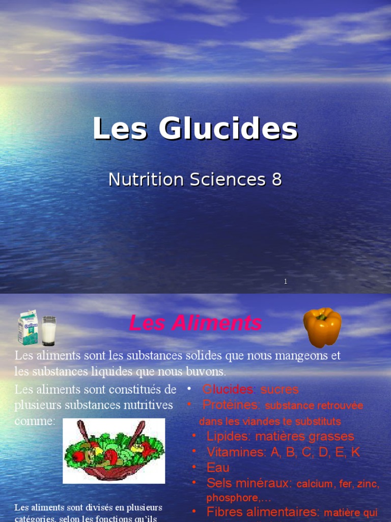 Comprendre les Glucides | PDF | Glucide | Sucre