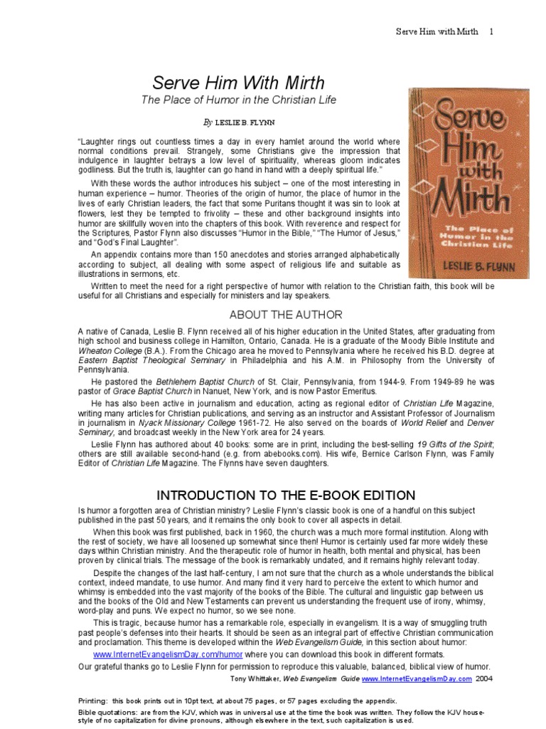 Serve Him With Mirth | PDF | Laughter | Omnipotence