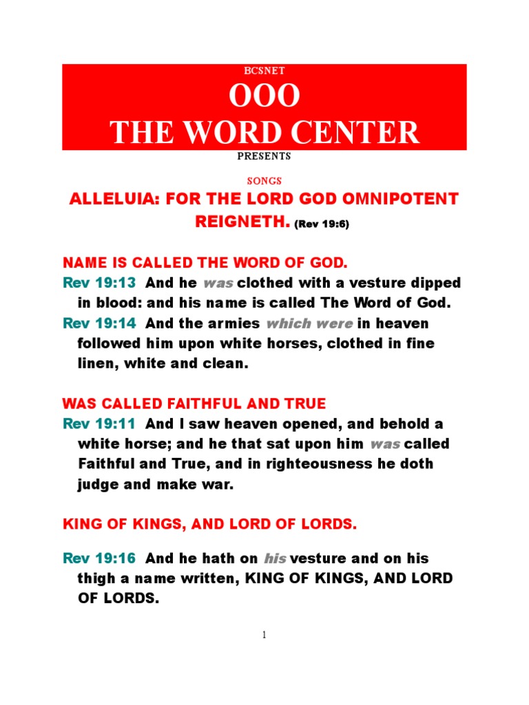 Festival of Songs of Praise To God Our Father | PDF | Sacrifice | Lord ...