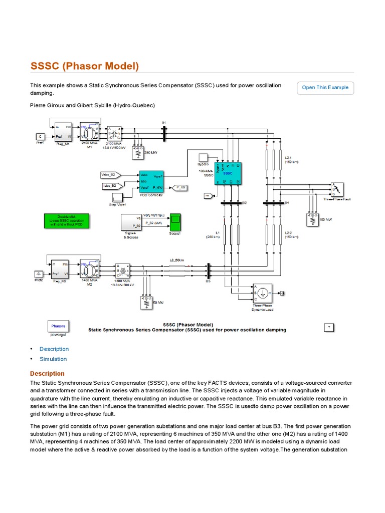SSSC (Phasor Model) - MATLAB & Simulink Example | PDF | Electrical Impedance | Electric Power ...