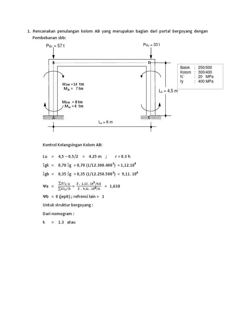 Kolom Langsing Unbraced Frame-2 PDF | PDF
