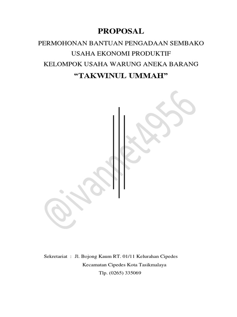 Proposal Permohonan Bantuan Pengadaan Sembako | PDF