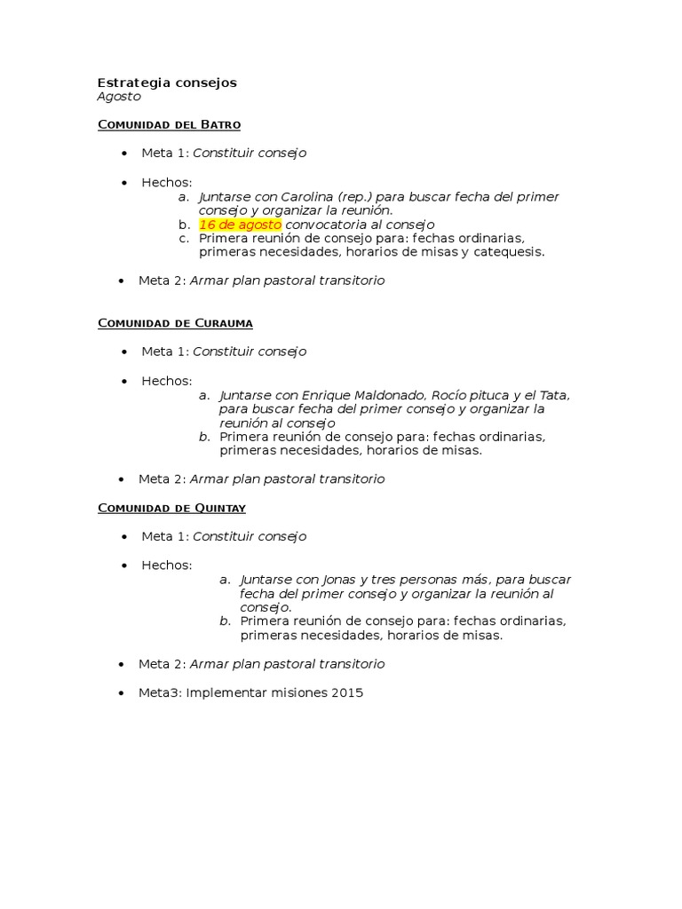Estrategia Consejos | PDF