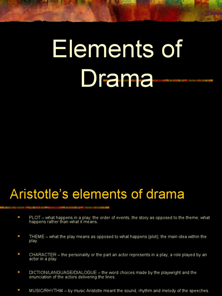The Elements of Drama | PDF | Tragedy | Theatre