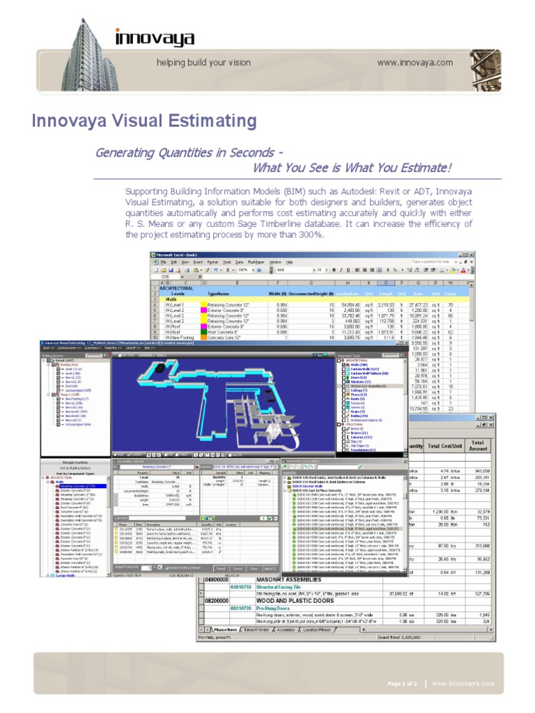 BIM Estimating Software by Innovaya | PDF | Building Information ...