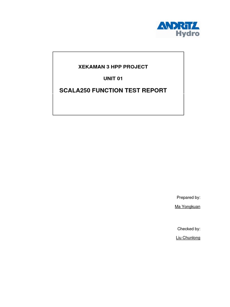 XKM3 - LCU01 - SCALA 250 Function Test Report - 20130716B | PDF | Scala ...
