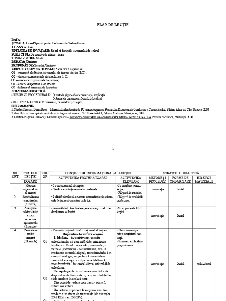 Dispozitive de Intrare Iesire